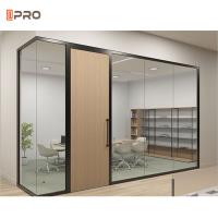 China 12mm Modern Office Partitions Metal Frame Glass Wall Partition Room Divider for sale
