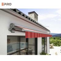 China Motorized Modern Aluminum Pergola Awning Cassette 6M Wall Mount Folding Arm for sale