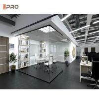 China Aluminum Modern Office Partitions Frosted Glass Sound Proof for sale