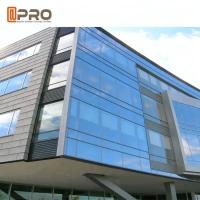 China Sustainable Glass  blue and black Curtain Walls for Green Buildings for sale