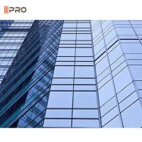 China Heat Insulation Facade Glass Curtain Wall For Commercial Building Spider Curtain Wall Glass for sale