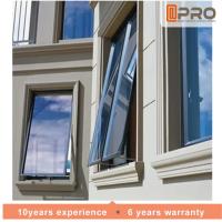China T5 Aluminum Frame Awning Window Top Hung Casement Windows With Security Mesh for sale