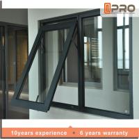 China T5 Aluminum Frame Awning Window Top Hung Casement Windows With Security Mesh for sale