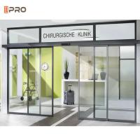 China Auto Door Commercial 6063 Aluminium Sliding Glass Doors Electric With Long Service Life for sale