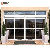 China Auto Door Commercial 6063 Aluminium Sliding Glass Doors Electric With Long Service Life for sale