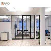 China Customization Modern Office Partitions Room Soundproof Double Glass Wall Aluminium Frame System for sale