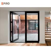 China Double Glazed Aluminium Glass Hinged Door Garden Door Exterior Anti-noise Hinges Door for sale