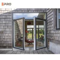 China Double Glazed Aluminium Glass Hinged Door Garden Door Exterior Anti-noise Hinges Door for sale