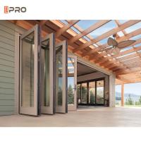 China Customized Heavy Duty 6063 Aluminum Folding Doors Thermal Break Bi Fold Door Patio Door for sale