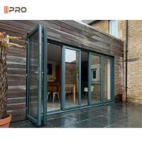 China Customized Heavy Duty 6063 Aluminum Folding Doors Thermal Break Bi Fold Door Patio Door for sale