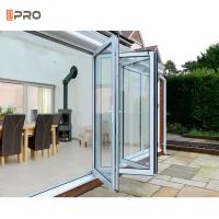 China Customized Heavy Duty 6063 Aluminum Folding Doors Thermal Break Bi Fold Door Patio Door for sale