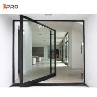 China 2.0mm Entrance Front Aluminum Pivot Doors Glass Spring Closer Floor Pivot Entry Doors for sale