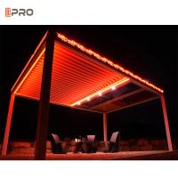 China Motorized Waterproof Outdoor Aluminium Pergola Gazebo With Adjustable Louvers for sale