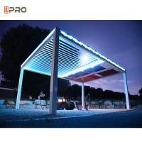 China Motorized Waterproof Outdoor Aluminium Pergola Gazebo With Adjustable Louvers for sale