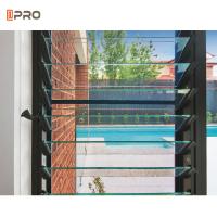 China Shutter Commercial Aluminum Louver Window Glass Frames Wall Louvre Windows for sale