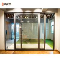 China Exterior Balcony Aluminium Sliding Glass Doors System White Triple Glass Pocket Doors for sale