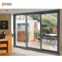 China Customized Balcony Patio Aluminum Sliding Glass Doors System Powder Coating for sale