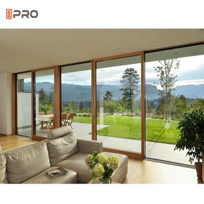 China Customized Balcony Patio Aluminum Sliding Glass Doors System Powder Coating for sale