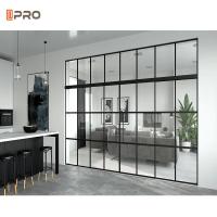 China Movable Soundproof Modern Office Partitions Panels 108mm Fireproof Glass Wall Separation Wall for sale