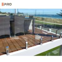 China Decorative Garden Fencing Aluminum Balustrade U Channel Glass Railing System Glass Handrail Balcony for sale