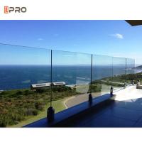 China Decorative Garden Fencing Aluminum Balustrade U Channel Glass Railing System Glass Handrail Balcony for sale