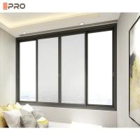 China Small Brown 6063 T5 Aluminum Sliding Windows Model In House Sound Panel Glass Windows for sale