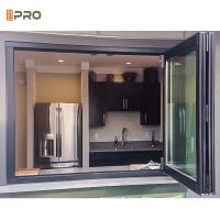 China Soundproof Aluminium Bifold Glass Window Screens Bifold Aluminum Doors for sale