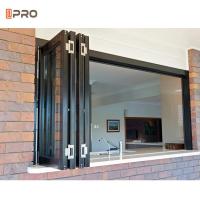 China Soundproof Aluminium Bifold Glass Window Screens Bifold Aluminum Doors for sale