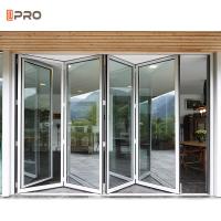 China Customized Graphic Soundproof Aluminum Glass Folding Doors For Villa for sale