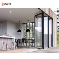 China Customized Graphic Soundproof Aluminum Glass Folding Doors For Villa for sale