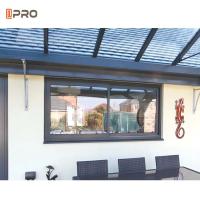 China AAMA 12mm Simple Aluminum Sliding Windows Aluminum Frame Glass Windows for sale