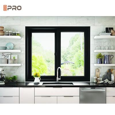 China Modern Style Double Glazed Aluminium Sliding Windows for sale