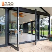 China Huge Modern Black White Aluminium Hinged Doors Profession Security Doors For Home for sale