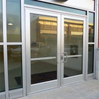 China Commercial Aluminium Glass Hinged Doors Exterior Store Entrance Front Doors for sale