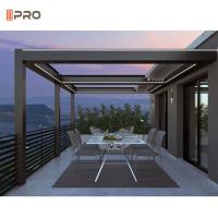 China Gazebos Aluminum Retractable Pergola Awning Automatic Folding Roof Sun Shading For Outdoor Patio for sale