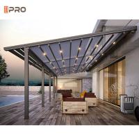 China Gazebos Aluminum Retractable Pergola Awning Automatic Folding Roof Sun Shading For Outdoor Patio for sale