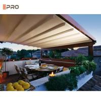 China Customized Modern Aluminium Pergola Waterproof Sunshade Retractable Adjustable Pvc Roof for sale