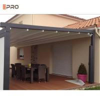 China Customized Modern Aluminium Pergola Waterproof Sunshade Retractable Adjustable Pvc Roof for sale