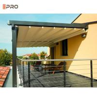 China Retractable Modern Aluminum Pergola Waterproof Canopy Shade Cover Slide On Wire Roof for sale