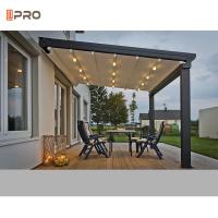 China Retractable Modern Aluminum Pergola Waterproof Canopy Shade Cover Slide On Wire Roof for sale