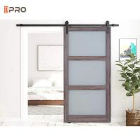China Fashion MDF Interior Doors Sliding Mirror Barn Doors Wood And Tempered Glass Waterproof for sale