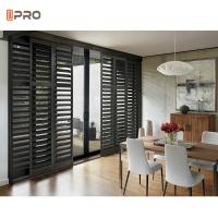 China Rational Construction Aluminum Louver Door Louver Shutter Window Water Proof for sale