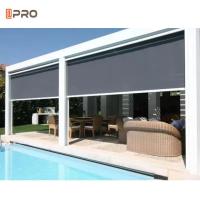 China Garden Pergola Electric Roller Blinds Pvc Waterproof Sunscreen Outdoor Zip Screen for sale