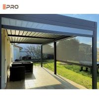 China Garden Pergola Electric Roller Blinds Pvc Waterproof Sunscreen Outdoor Zip Screen for sale