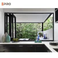 China Exterior Aluminum Bifold Windows Sliding Track Folding Window for sale