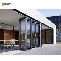 China Waterproof Aluminium Folding Doors Thermal Break Bifold Exterior Patio Accordion Door for sale