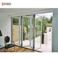 China Waterproof Aluminium Folding Doors Thermal Break Bifold Exterior Patio Accordion Door for sale