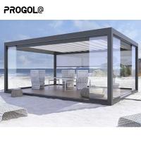 China Waterproof Aluminum Pergola with Retractable Aluminum Sail Canopy for sale