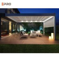 China Automatic Aluminum Retractable Pergola Awning Roof System PVC Sail for sale