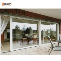 China ISO9001 Soundproof Pocket Doors Aluminum Interior Sliding Glass Patio Doors With Screen for sale